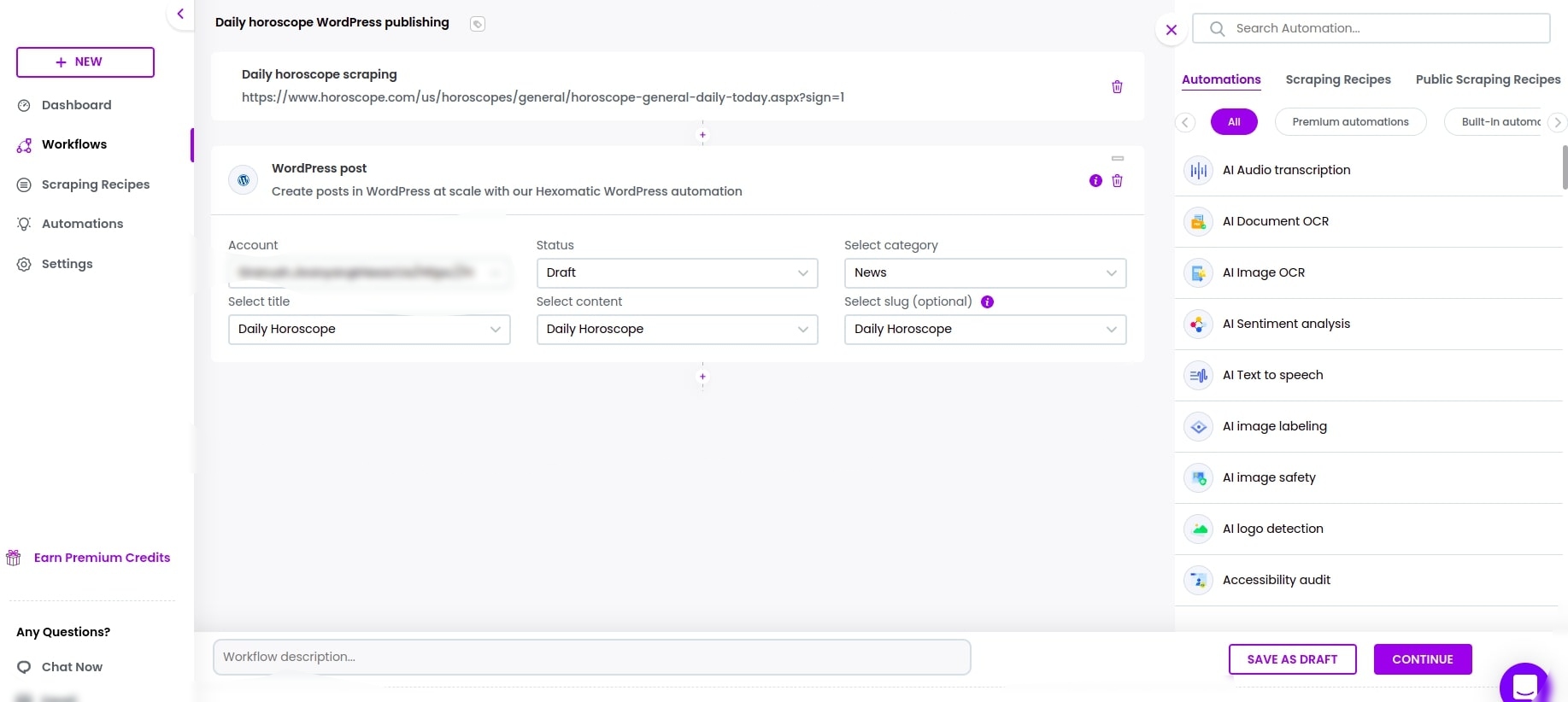 How to scrape data and bulk publish on WordPress | Hexomatic