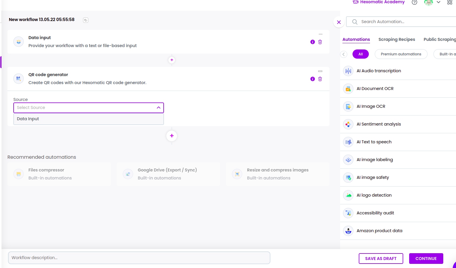 How to Create QR Codes for Products in Bulk | Academy Hexomatic