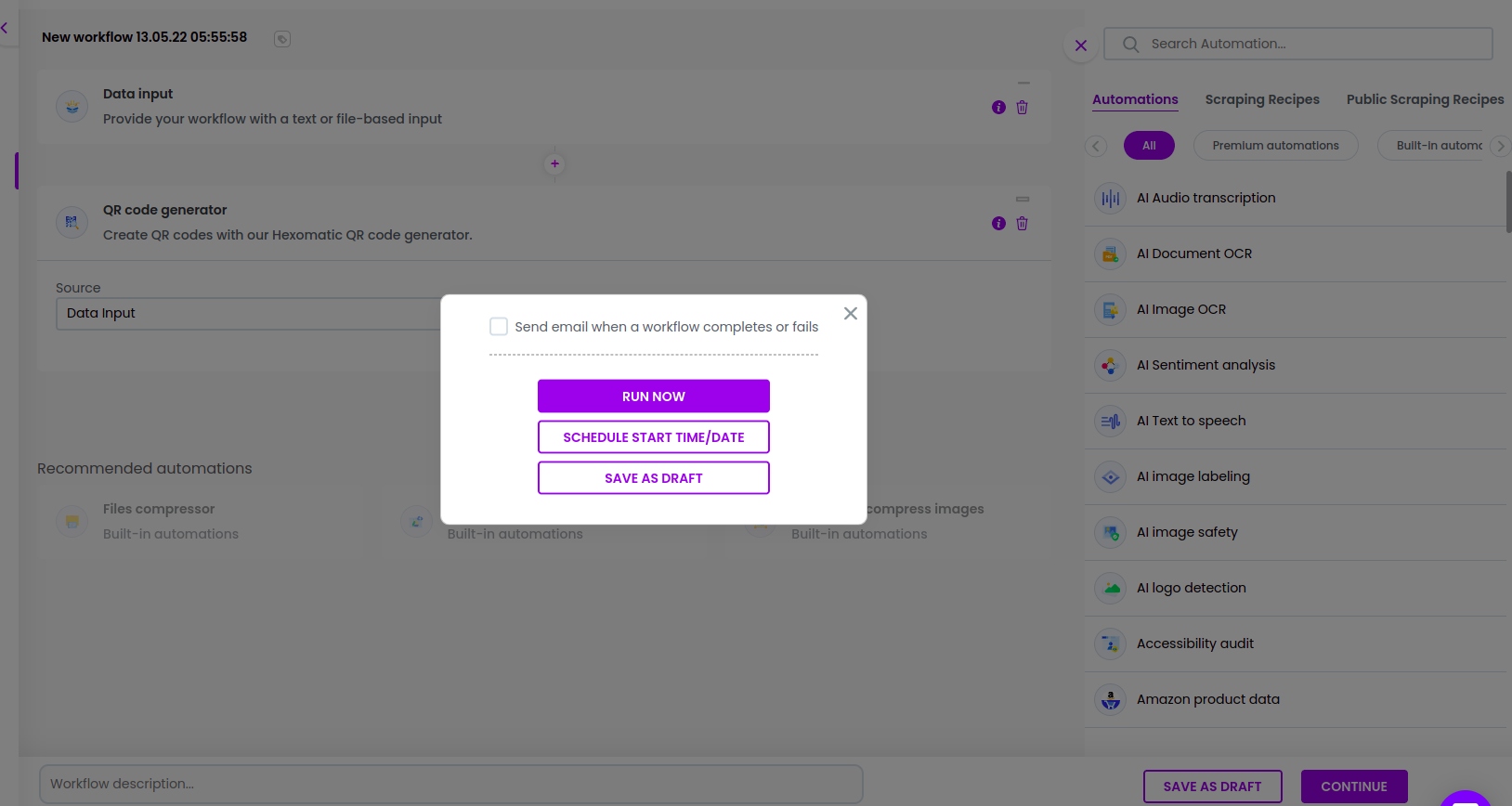 How to Create QR Codes for Products in Bulk | Academy Hexomatic