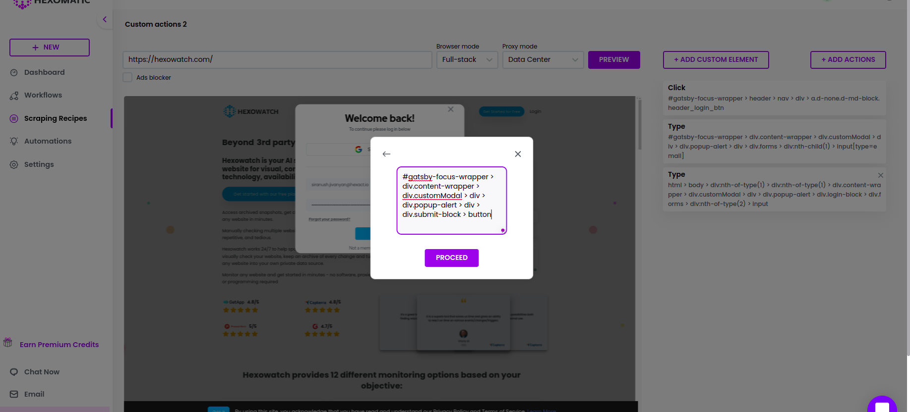 Custom Actions 101 How To Create Complex Scraping Recipes Hexomatic 6199