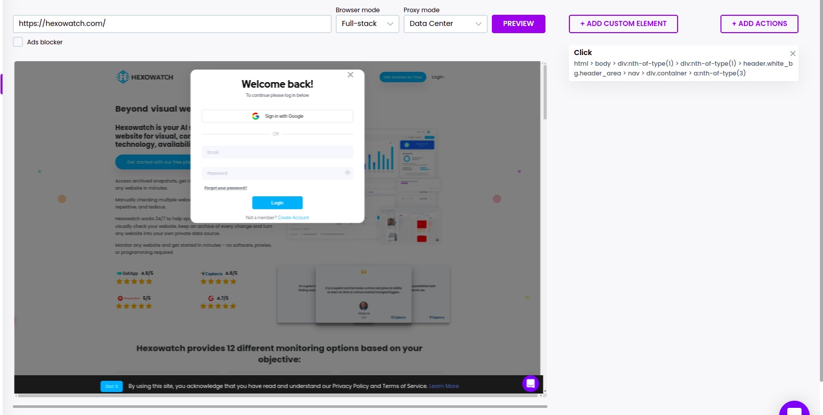 Custom Actions 101 How To Create Complex Scraping Recipes Hexomatic 4041