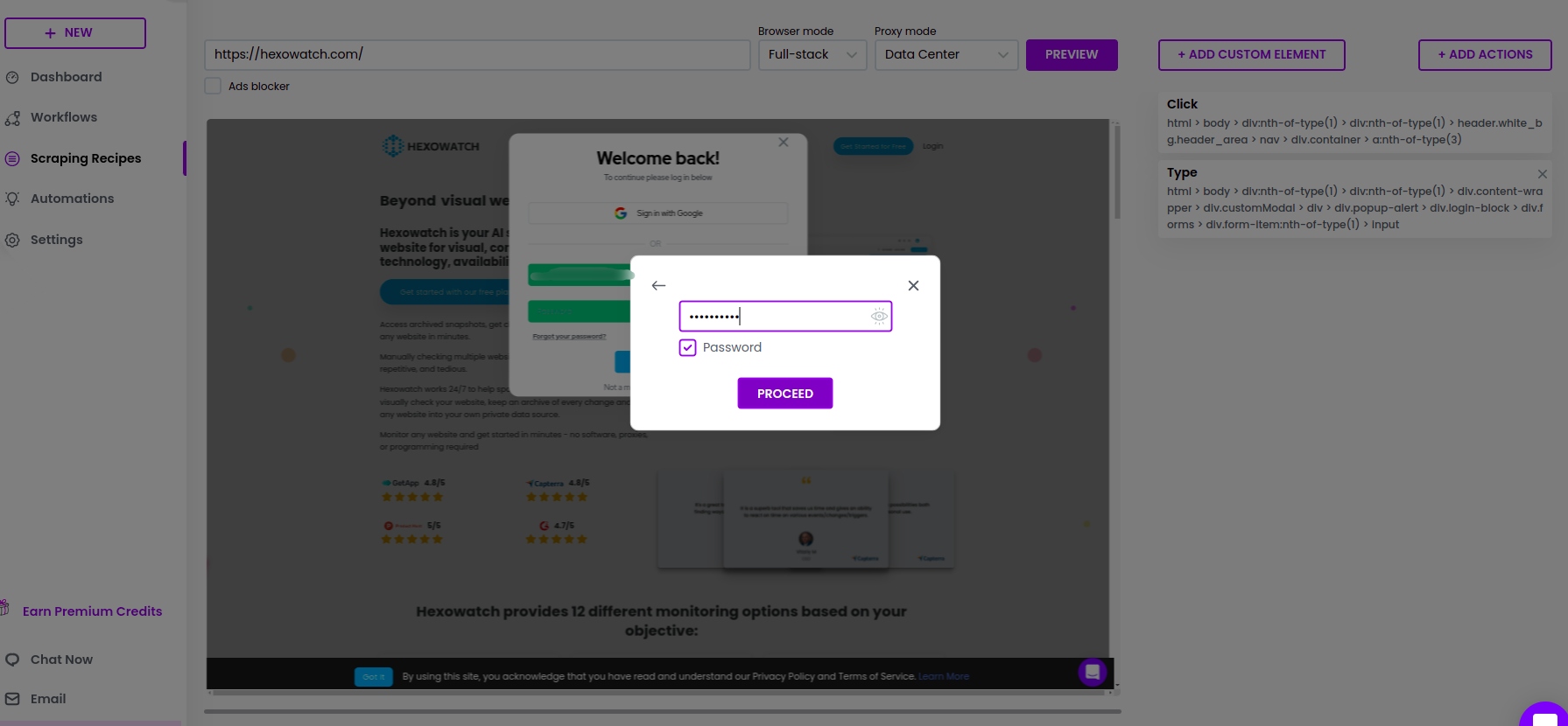 Custom Actions 101 - How to create complex scraping recipes | Hexomatic