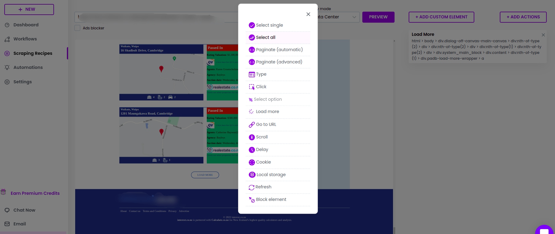 Custom Actions 101 How To Create Complex Scraping Recipes Hexomatic 0549