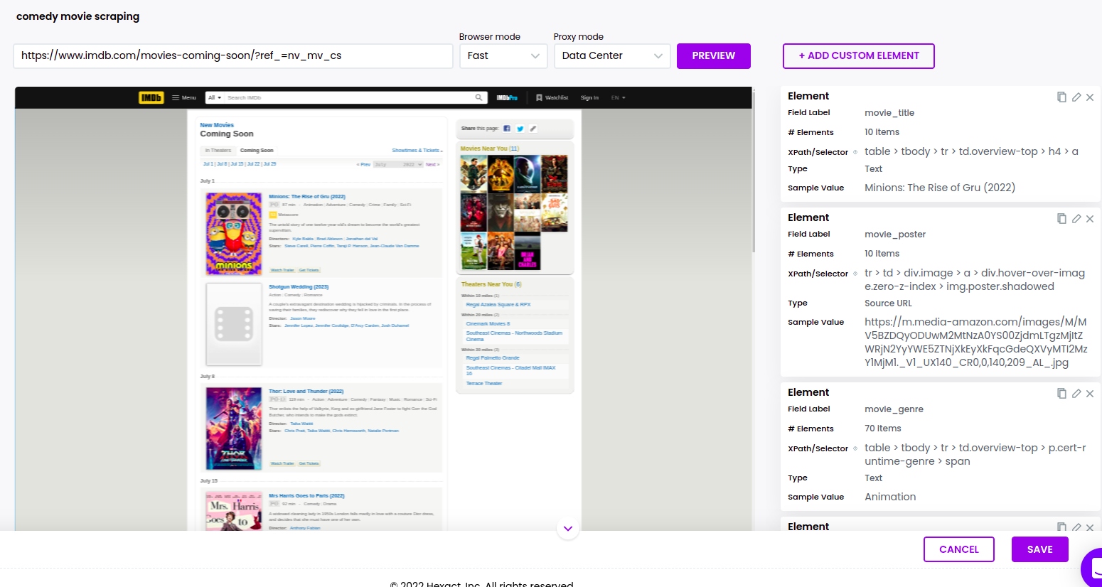 How to Scrape movie data from IMDB without using code | Hexomatic