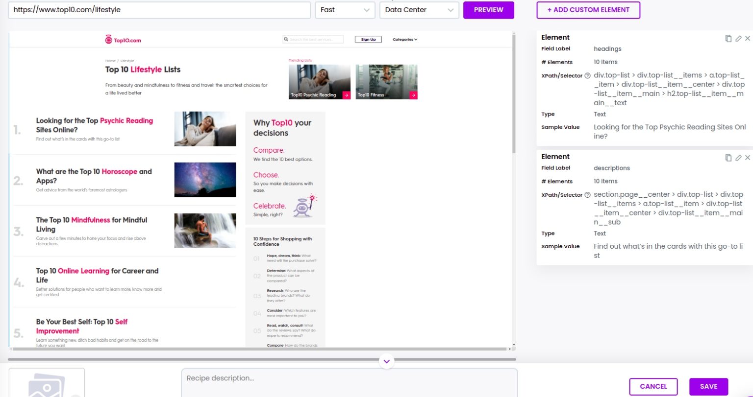 How to scrape any website to an Excel spreadsheet | Hexomatic
