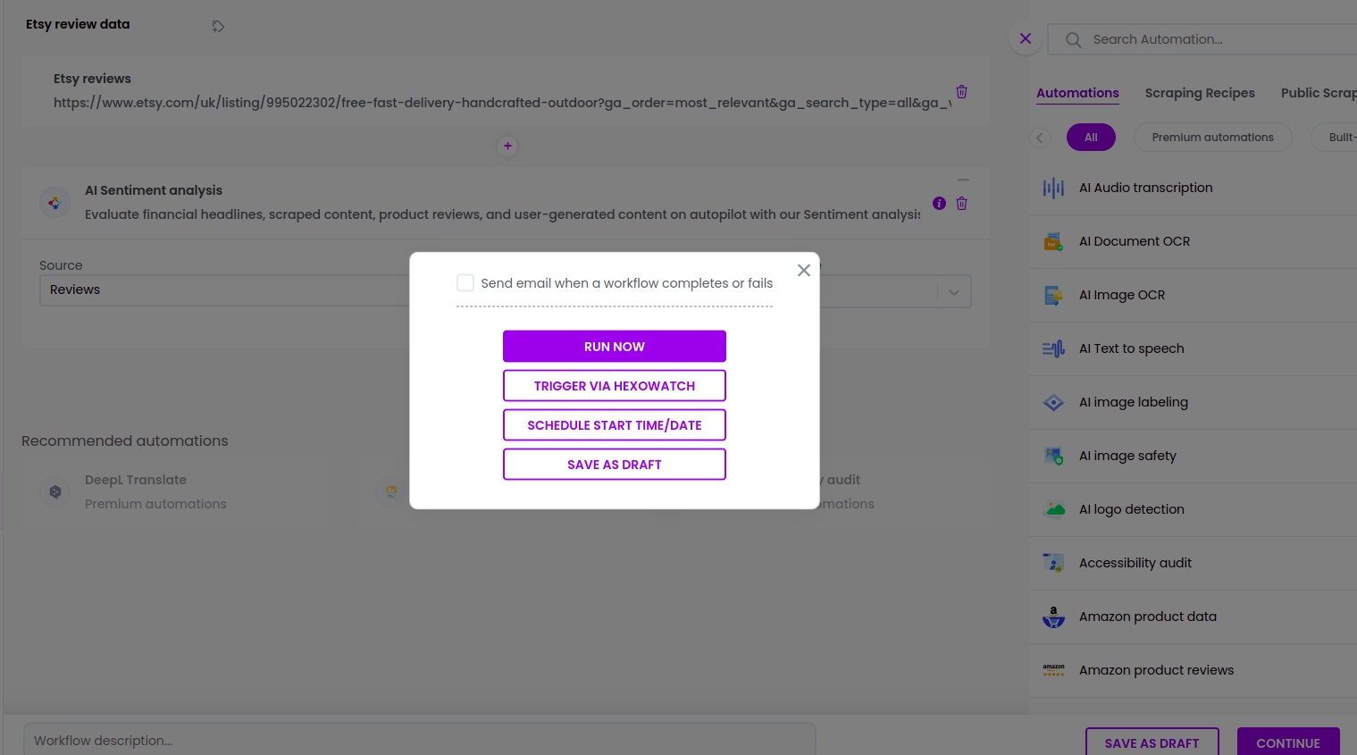 How to scrape Etsy reviews and run sentiment analysis