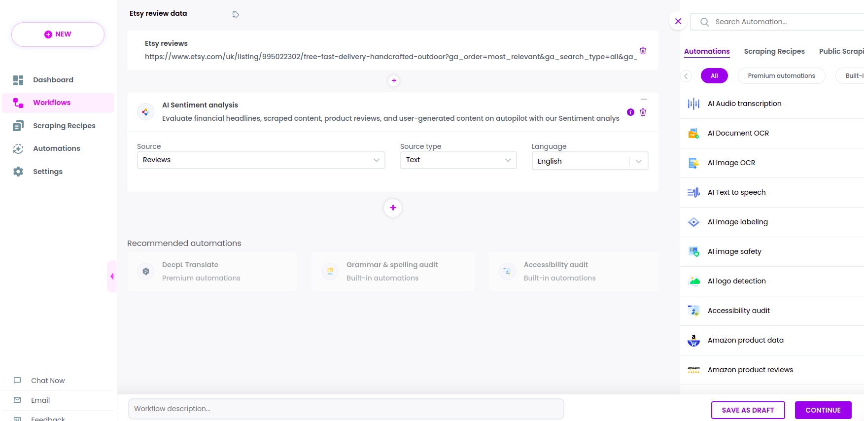 How to scrape Etsy reviews and run sentiment analysis