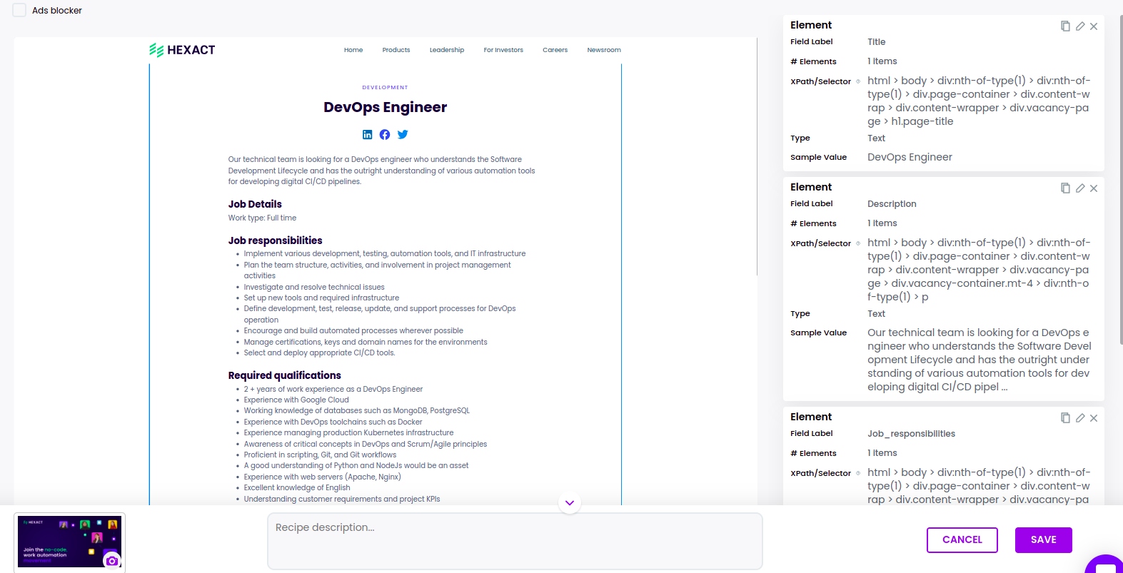 How to Scrape Job Postings to Get Your Dream Job | Hexomatic