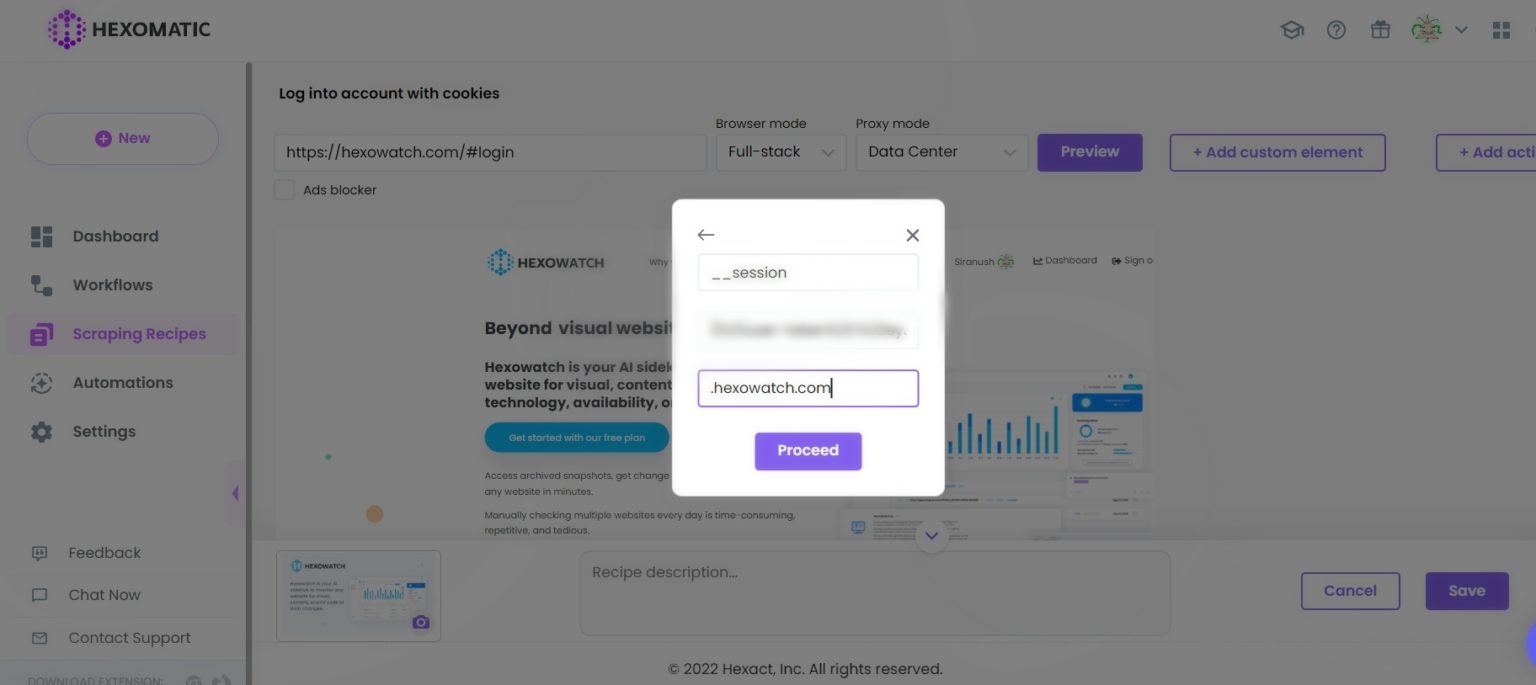 How to use cookies to log into password-protected websites | Hexomatic