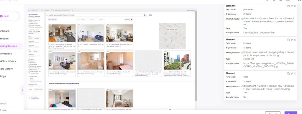 How to scrape Craigslist listings data | Hexomatic