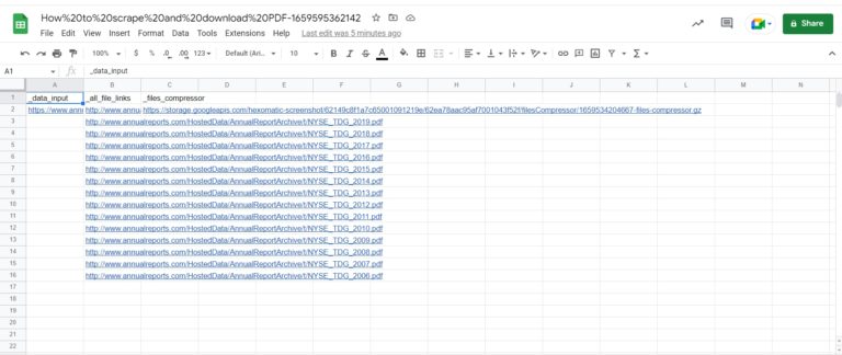 How to scrape and download PDF files | Hexomatic