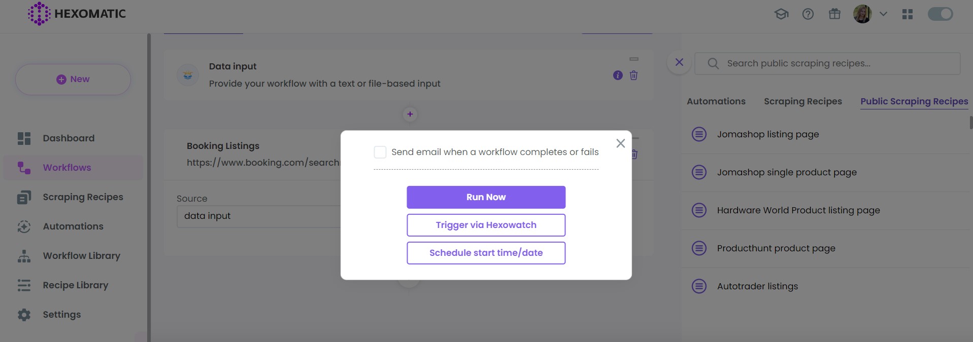 How to scrape Booking.com | Hexomatic