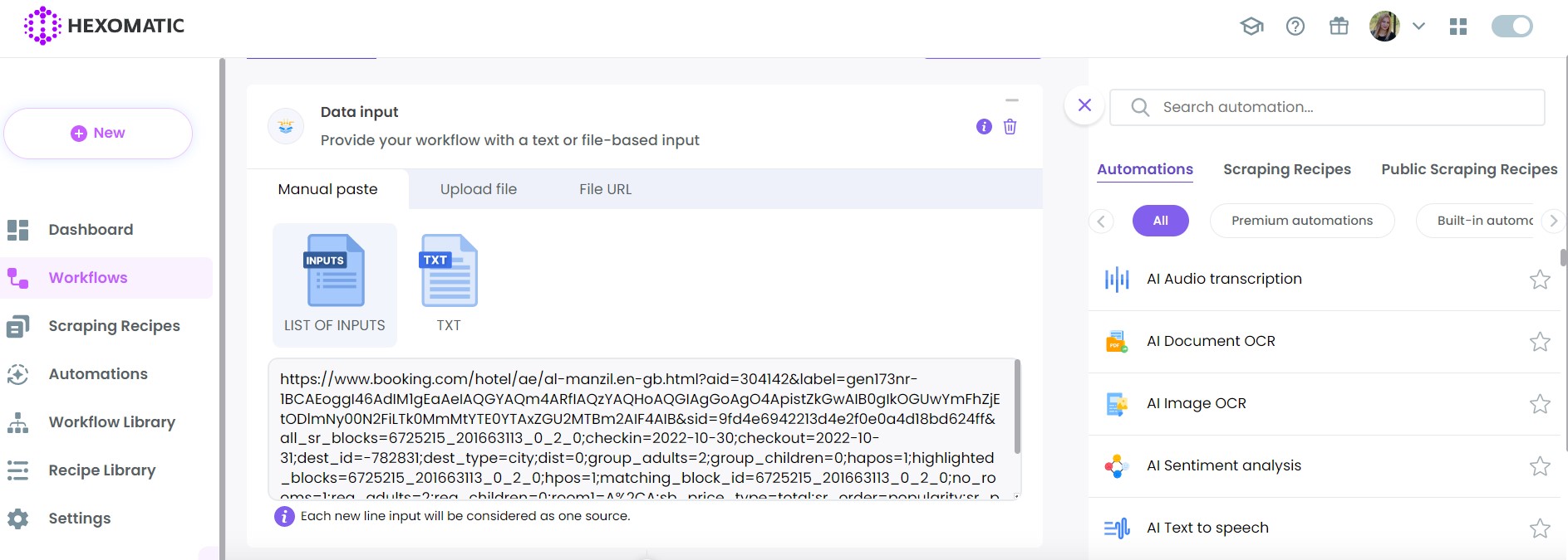 How to scrape Booking.com | Hexomatic
