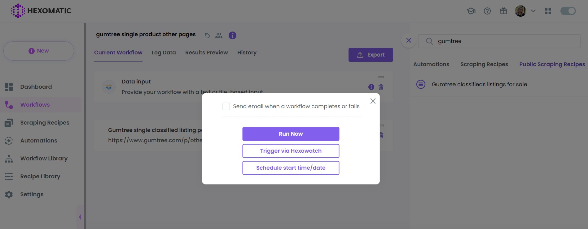 How to scrape Gumtree | Hexomatic