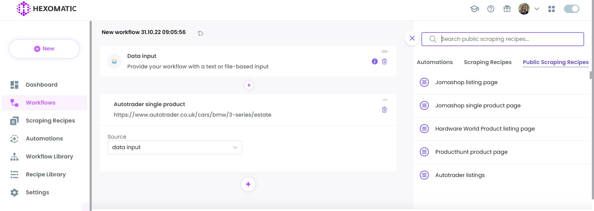 How to scrape Autotrader | Hexomatic