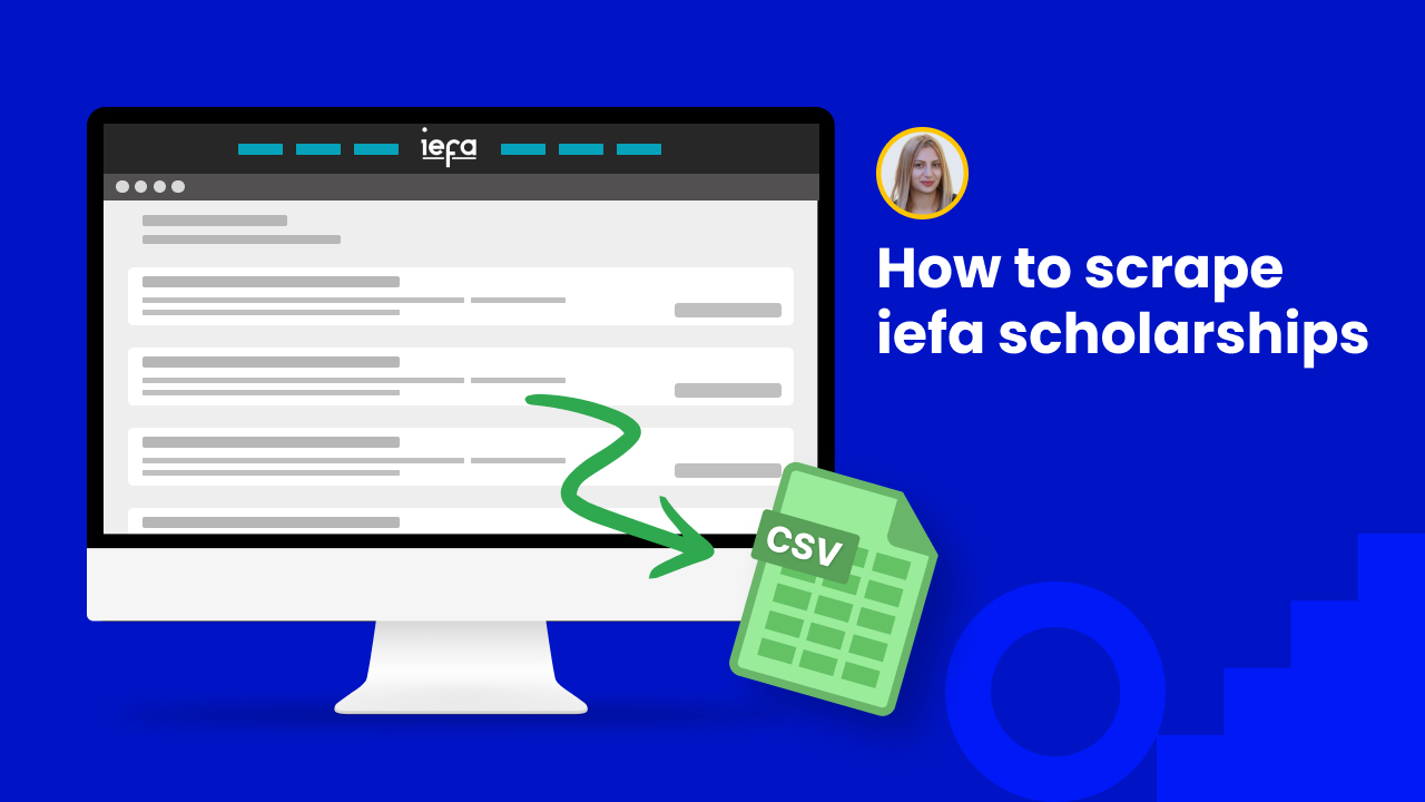 How to scrape iefa scholarships | Hexomatic