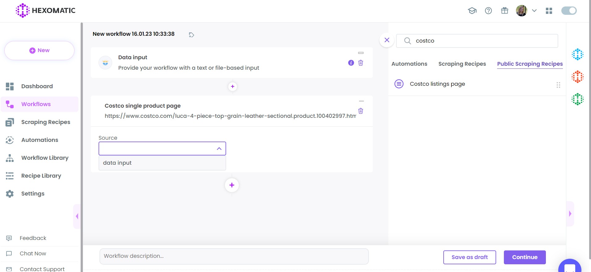How to scrape Costco | Hexomatic