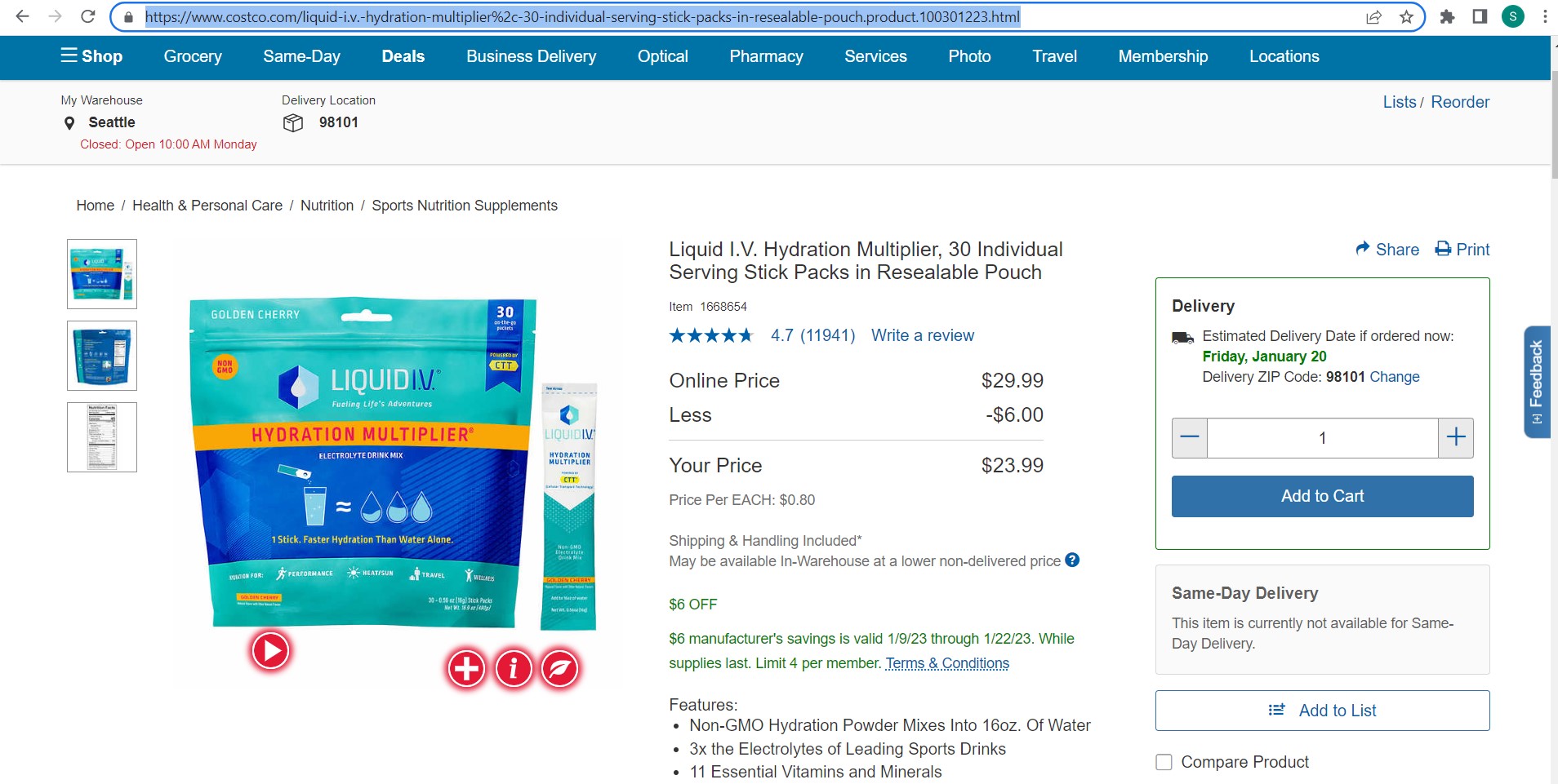 How to scrape Costco | Hexomatic