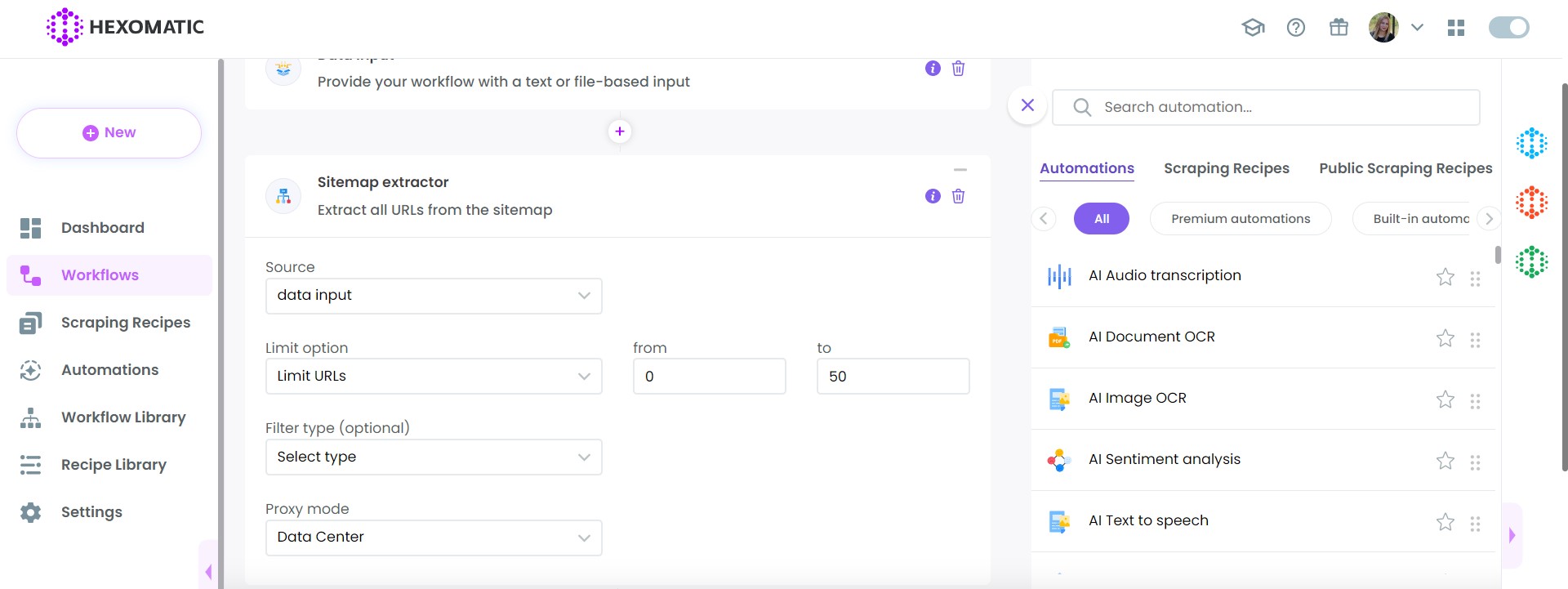 How to scrape XML sitemaps from any website | Hexomatic