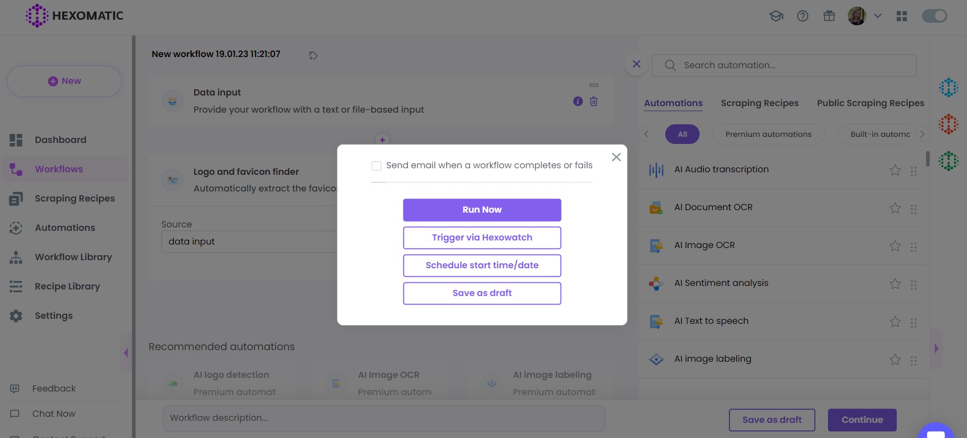 How to scrape Logos and Favicons from any website at scale | Hexomatic