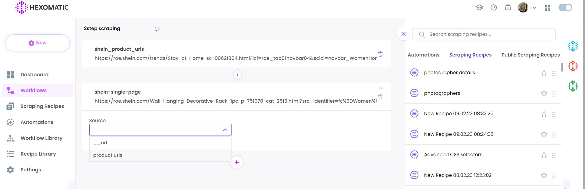 How to Perform 2-step Scraping | Hexomatic