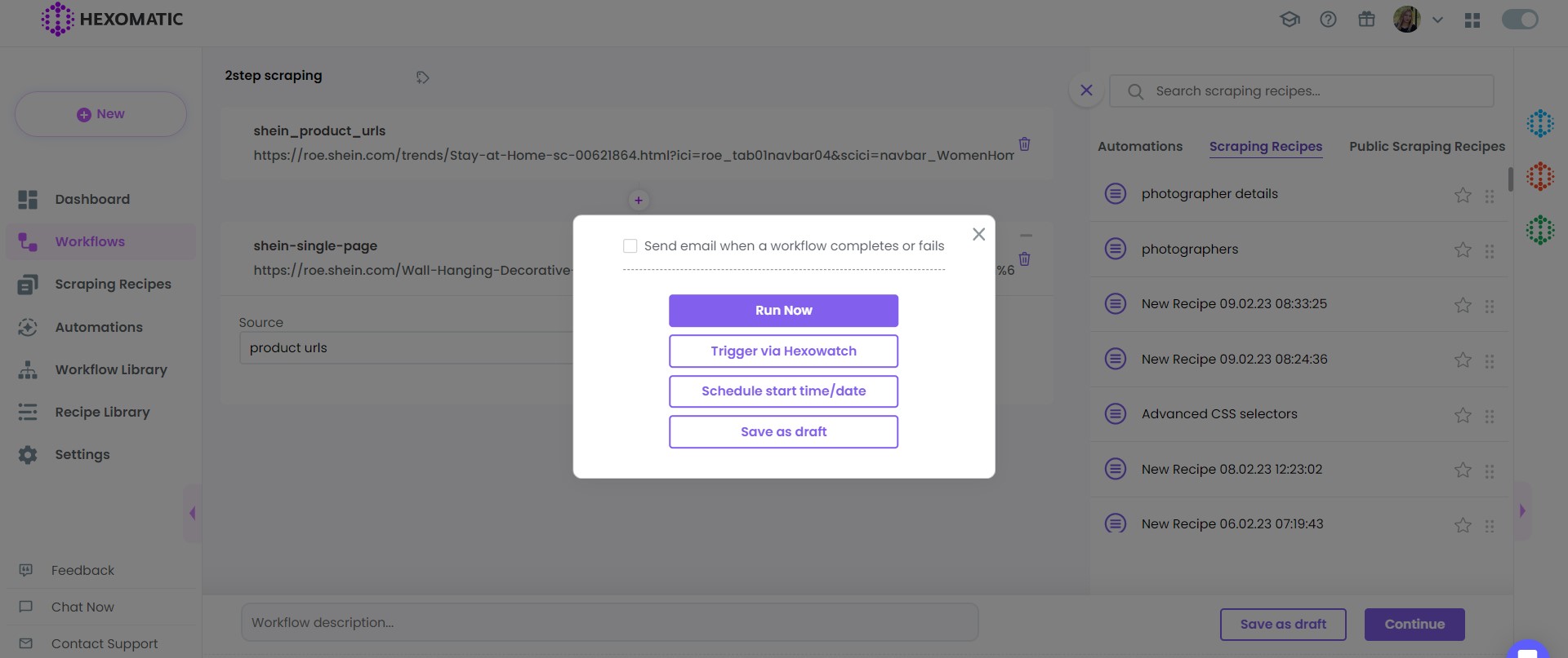 How to Perform 2-step Scraping | Hexomatic