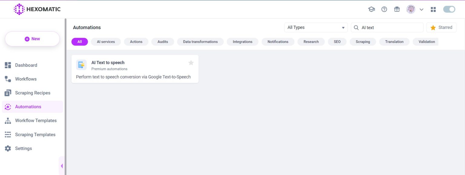 How to use advanced SSML tags with Text to Voice | Hexomatic