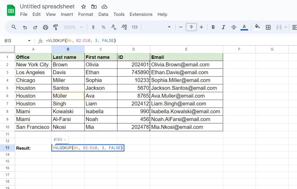 How to Do a Vlookup in Excel & Google Sheets | Hexomatic