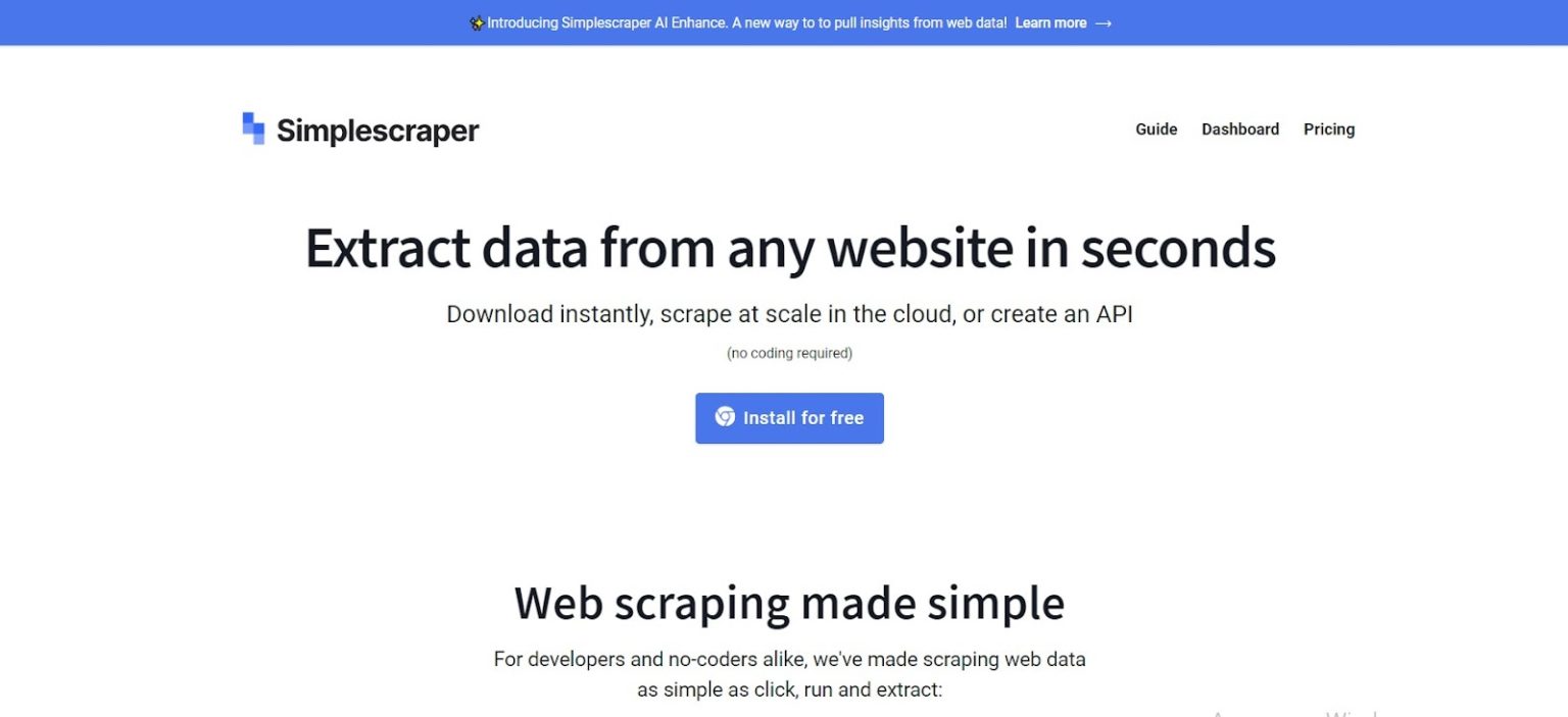 Simplescraper Review & Alternatives 2024: Key Features and Use Cases | Hexomatic